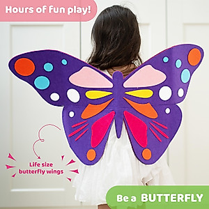 jackinthebox Butterflies Costume Craft kit for 3 to 5 Year olds, 3 Craft Projects, No Mess Art for Kids, Craft Kits & Supplies, DIY Creative Activity, Great Gifts for Girls Ages 3 4 5