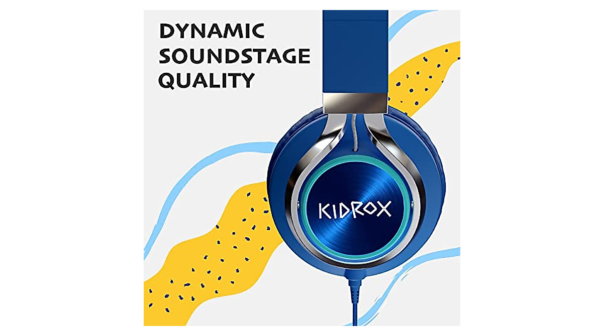Kidrox Wired Headphones for Kids - Safe & Comfortable