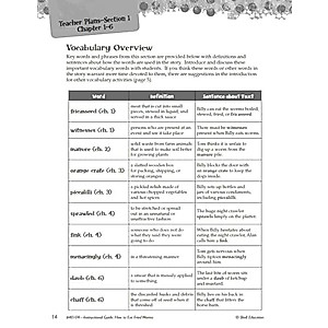 How to Eat Fried Worms: An Instructional Guide for Literature - Novel Study Guide for Elementary School Literature with Close Reading and Writing Activities (Great Works Classroom Resource)