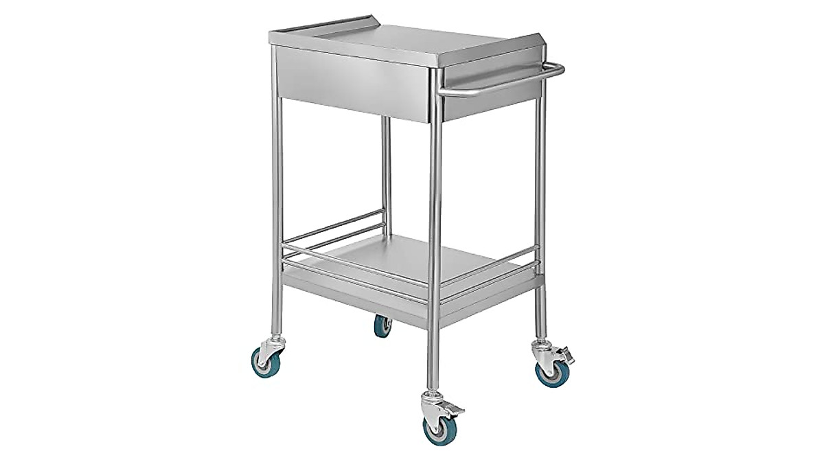 VEVOR Utility Cart - Durable Stainless Steel Rolling Cart