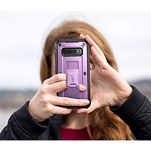 SUPCASE Unicorn Beetle Pro Series Designed for Samsung Galaxy S10 Plus Case (2019 Release) Full-Body Dual Layer Rugged with Holster & Kickstand Without Built-in Screen Protector (Purple)
