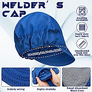 6 Pcs Welding Cap Welding Hat Bulk for Men Welding Beanie Welder's Caps Soft Lightweight Welders Caps Weldling Supply (Colorful)