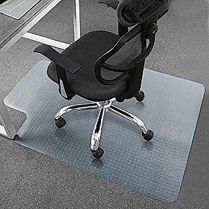 New Chair Mat for Carpeted Floor Low Pile Office and Home Use Thick and Sturdy Transparent Desk Chair mat for Carpets Size 36" X 48" with Lip