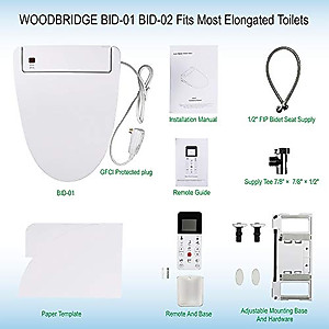 WOODBRIDGE BID-01 Smart Toilet Seat, White