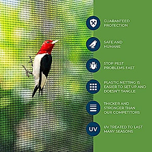MEKKAPRO Heavy Duty Bird Netting, Garden Nets for Fruit, Vegetable, Plant Trees | Deer Netting and Fencing | Anti-Bird and Deer Net (7.2 x 65 feet)