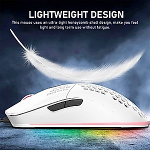 60% Mechanical Gaming Keyboard and Mouse Combo RGB Backlight Ultra-Compact Ergonomic Anti-ghosting 68 Keys 6400DPI Silent Honeycomb Mice Type-C Wired for Computer Mac Gamer