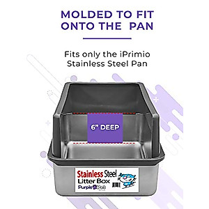 iPrimio Sifter with Deep Shovel, Cat Litter Pan with Universal Cat Litter Scooper - Modern Scooper Holder -Works with All Metal and Plastic Scoopers