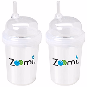 nuspin kids 8 oz Zoomi Straw Sippy Cup, 2 Pack