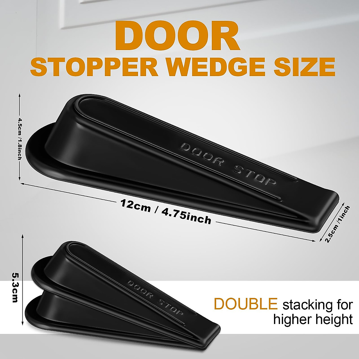 Frienda 36 Pcs Door Stoppers Heavy Duty Door Stop Wedge Rubber Door Stoppers for Door Bottom Carpet Tile Concrete Wooden Floor