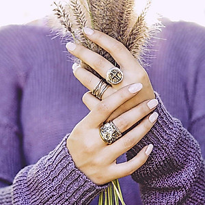 Waxing Poetic Melange Convergence Band Sterling Silver, Brass and Swarovski Crystals Statement Ring