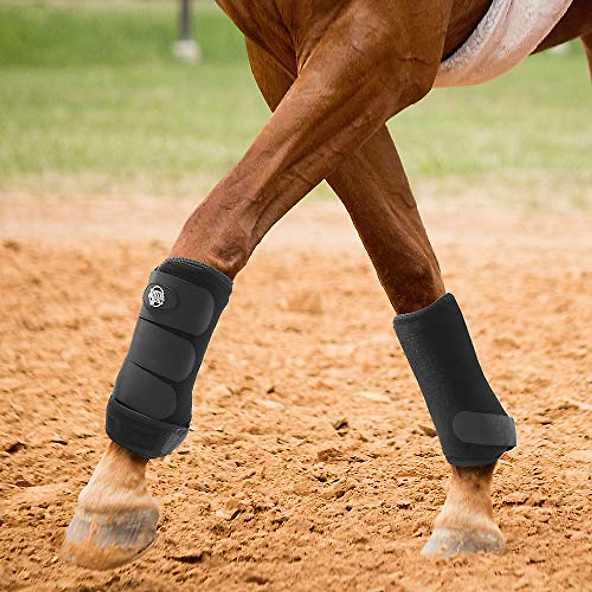 SmithBuilt Neoprene Athletic Front Boots for Horse, Medium - Pair of Equine Protective Sport Wraps