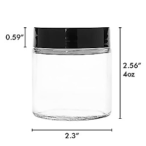 Hoa Kinh 4Ounce Glass Jars with Lids, 12 Pack Mini Round Set Glass Jars Canning Storage Jars Containers for Storing Lotions, Powders, and Ointments