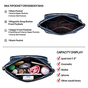 Roulens Crossbody Bag for Women,Lightweight Medium Crossbody Purse Soft Leather Women's Shoulder Handbags with Tassel