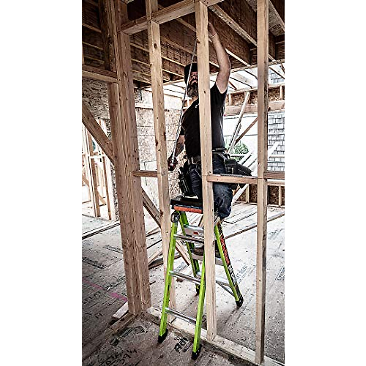 Little Giant Ladders, King Kombo, Professional, 4 ft. A Frame, 7 Ft. Extension, Fiberglass, Type 1AA, 375 lbs weight rating, (13470-001)