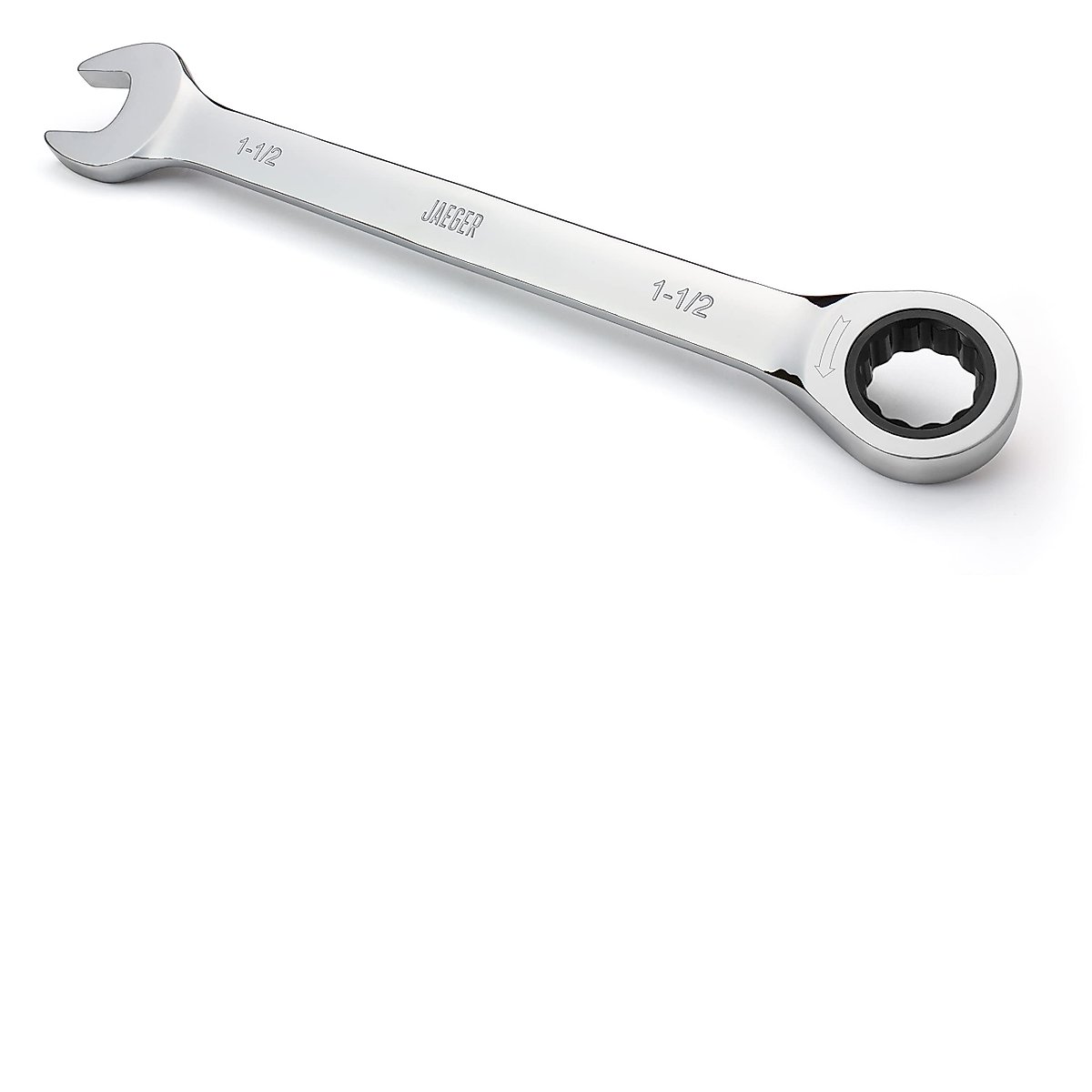 Jaeger 1-1/2 Inch Ratchet Wrench with 121-Tooth Ratcheting Precision and Hardened, Polished Steel for Projects with Tight Spaces