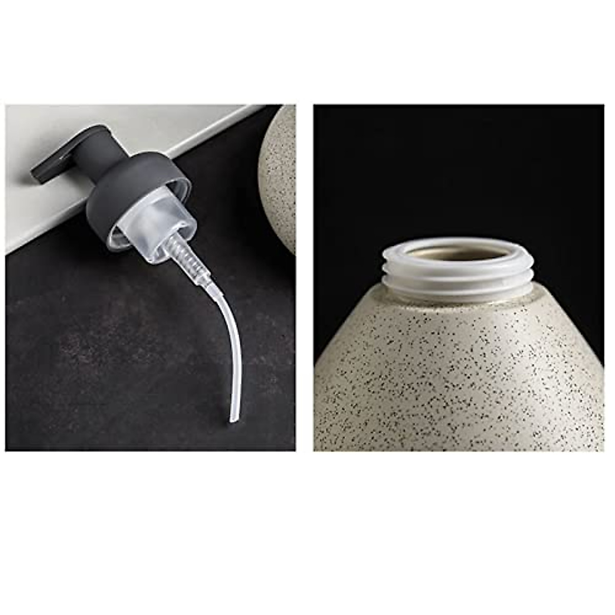 QTBH Soap Dispenser Ceramic Liquid Foam Soap Dispenser Portable Shampoo Conditioner Body Wash Lotion Pump Bottle Bathroom Accessories Soap Pump (Color : A1)