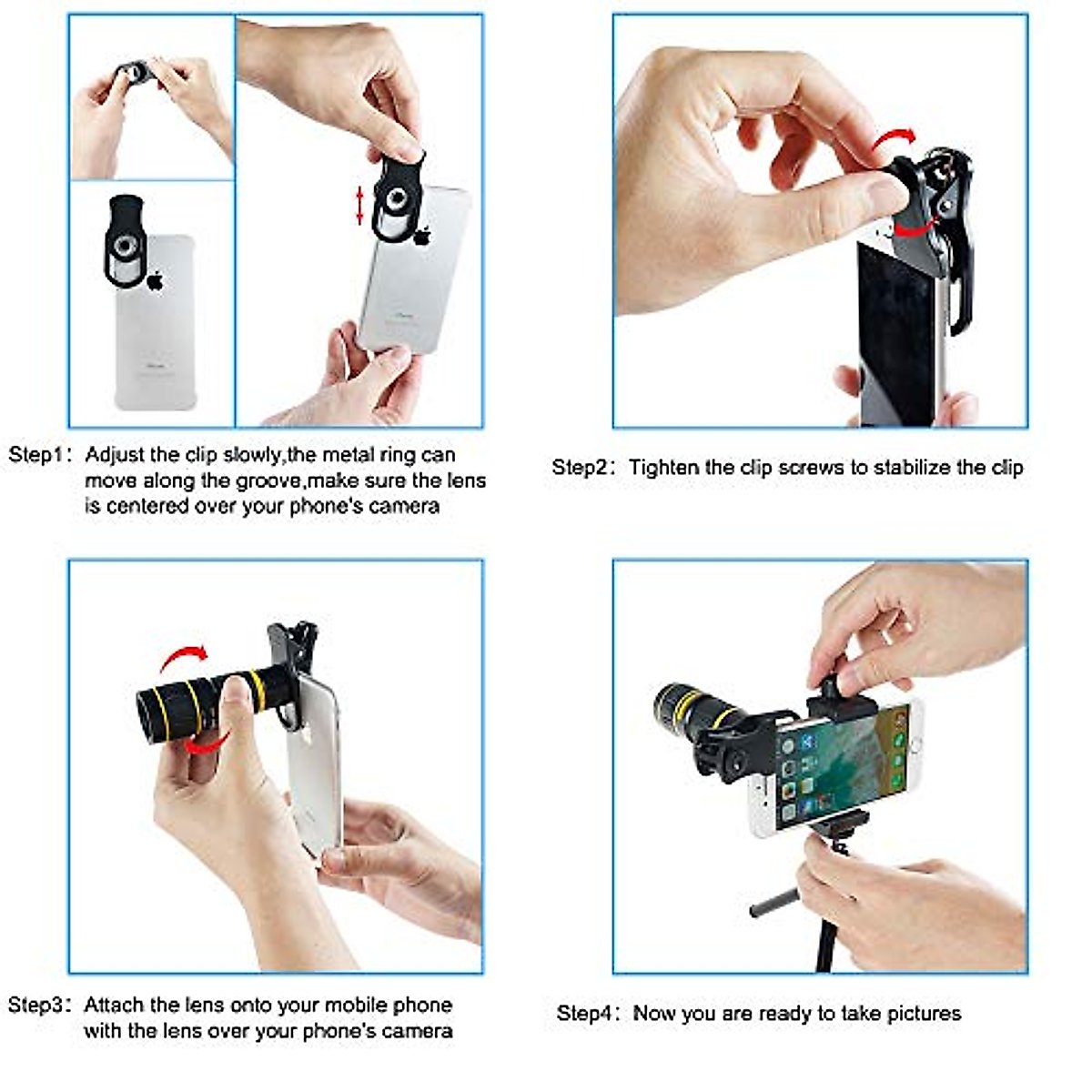 Cell Phone Camera Lens Kit, SEVENKA 18X Telephoto Lens with Remote Shutter, Tripod, Fisheye, Macro and Wide Angle Lens for iPhone 11 Pro Max X XS Max XR/8/7/6/6s Samsung Android Smartphone