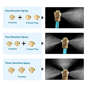 Cobra Mister Stand for Outside Patio, Outdoor Misting Cooling System, Portable Mist Standing for Garden, Bird Bath, Tanning, Water Hose Attachment for Umbrella, Backyard, Plants, Greenhouse, Pool, 6Ft