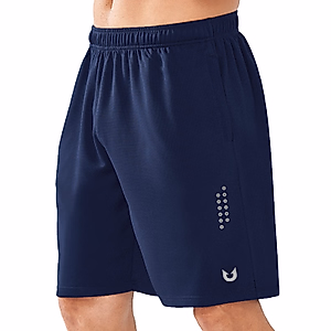 NORTHYARD Men's 10" Athletic Basketball Shorts Workout Gym Quick Dry Shorts Lightweight Mesh Training Shorts for Men Exercise Navy