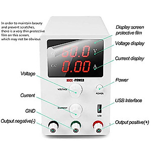 NICE-POWER DC Power Supply Adjustable Variable 3Digital LED Display Adjustable Regulated Switching Lab Bench Power Supply Digital (60V 5A)