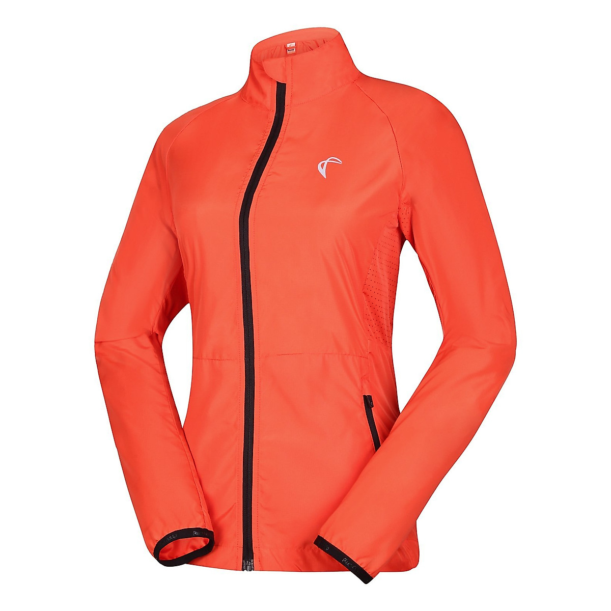 ROWAI Women's Packable Windbreaker Jacket Resistant Cycling Running Jacket Lightweight Windproof Water Orange S