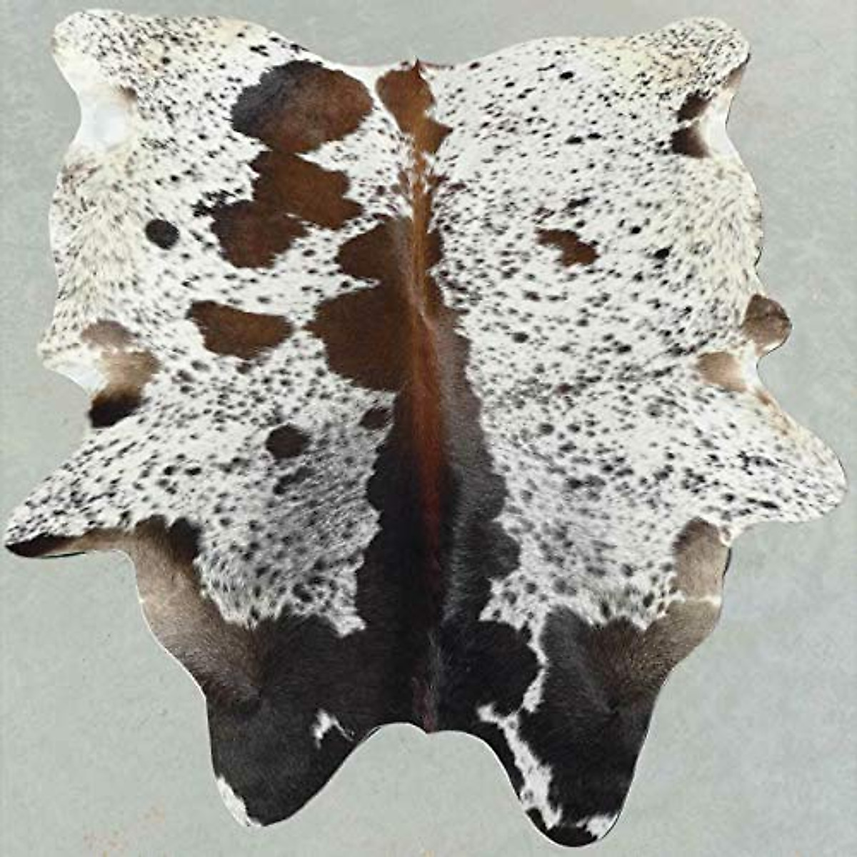 Small Tricolor Brazilian Calf Skin Calf Hide Exotic Cowhide Rug Tri Cow Hide Leather Cow Skin Area Rug Hair on - 4 ft X 3 ft Small