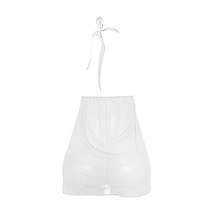 Sexy Lingerie for Women, Batas De Dormir para Mujer Women's One Piece Bodysuit Lengerie Women, Women's Lingerie Mesh Vest Underwear Off Shoulder Two-Piece Set Underwear Under Shorts (S, White)