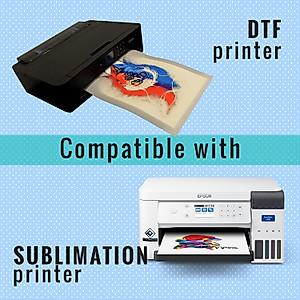 Tuca DTF Powder and Transfer Film for DTF Sublimation Printer, 500G/1.1 lbs White Digital Hot Melt Adhesive applies to All DTF Transfer Printers for Digital Prints on T-Shirts Textile A4/A5 20 Sheets