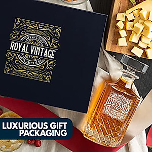 Anniversary Gifts' for Him Men from Wife – Romantic Gifts for Him - Wedding Anniversary – Birthday Gift for Husband - Whiskey Decanter Set