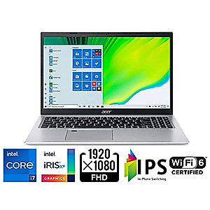 Acer Aspire 5 A515-56-73AP, 15.6" Full HD IPS Display, 11th Gen Intel Core i7-1165G7, Intel Iris Xe Graphics, 16GB DDR4, 512GB NVMe SSD, WiFi 6, Fingerprint Reader, Backlit Keyboard