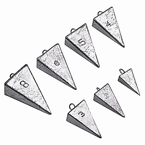 Pyramid Sinkers Fishing Weights, Bullet Fishing Weights Sinkers for Saltwater Surf Fishing Gear Tackle 8oz 6oz 5oz 4oz 3oz 2oz 1oz