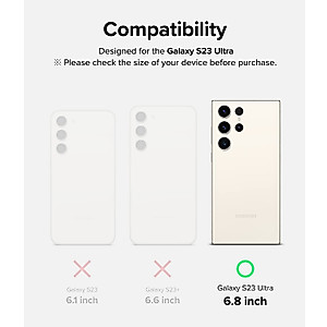 Ringke Dual Easy Wing [2 Pack] Compatible with Samsung Galaxy S23 Ultra 5G (2023), Premium Full Cover Film Case Friendly Screen Protector with Easy Application Kit