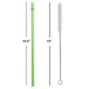 CALIFORNIA STRAWS Green Replacement Acrylic Straw Set of 6, Fits 16oz, 20oz, 24oz Tumblers