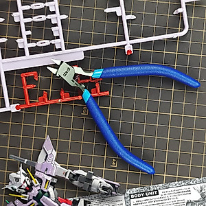 stedi 5-inch Model Nipper, with Ultra-thin Single-edge and Blade Case Plastic Model Tools for Gundam Repairing Plastic Model and Fixing, Blue