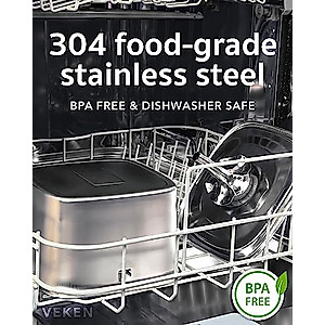 Innovation Award Winner - Veken 95oz/2.8L Stainless Steel Cat Water Fountain, Automatic Pet Fountain Dog Water Dispenser with Smart Pump for Cats, Dogs, Multiple Pets