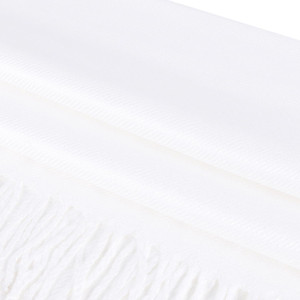 TZ Promise Pashmina Wedding Large Soft Plain Shawl/Wrap/Scarf for Women (White)