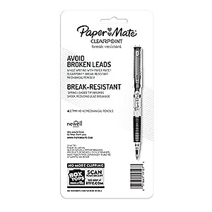 Paper Mate Clearpoint Break-Resistant Mechanical Pencils, HB #2 Lead (0.7mm), Assorted Barrel Colors, 4 Count