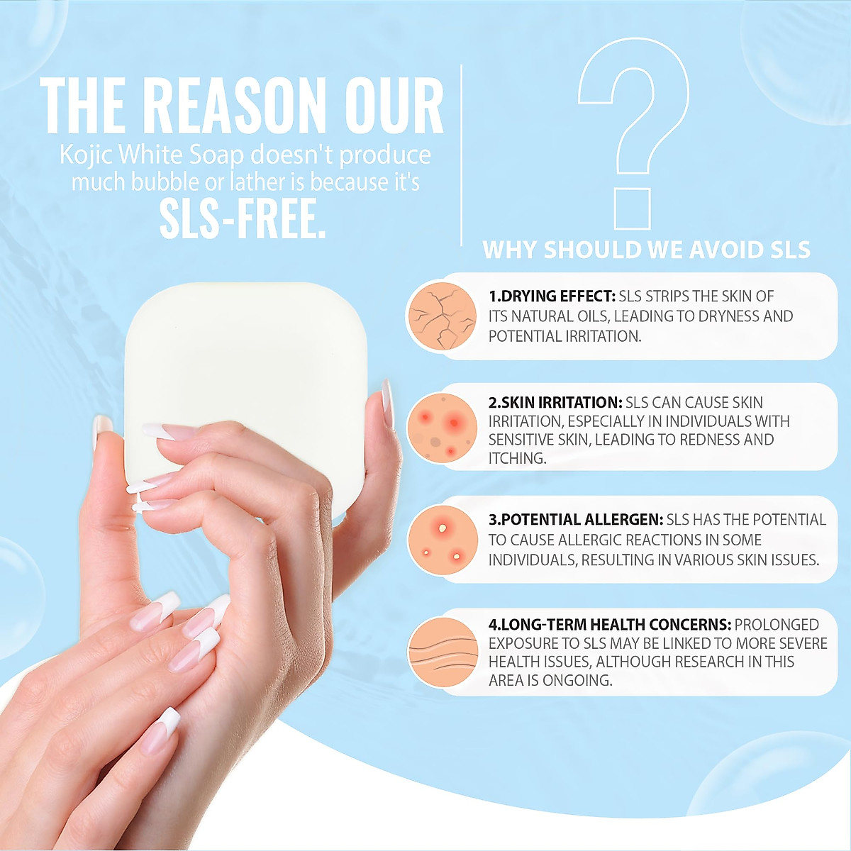 Koji White Kojic Acid & Glutathione Skin Brightening Soap for Body & Face Exfoliating, Hydrating and Cleansing Bar for Reduce the Appearance of Fine Lines and Wrinkles, Vegan, 2.82 oz (2 Bars)