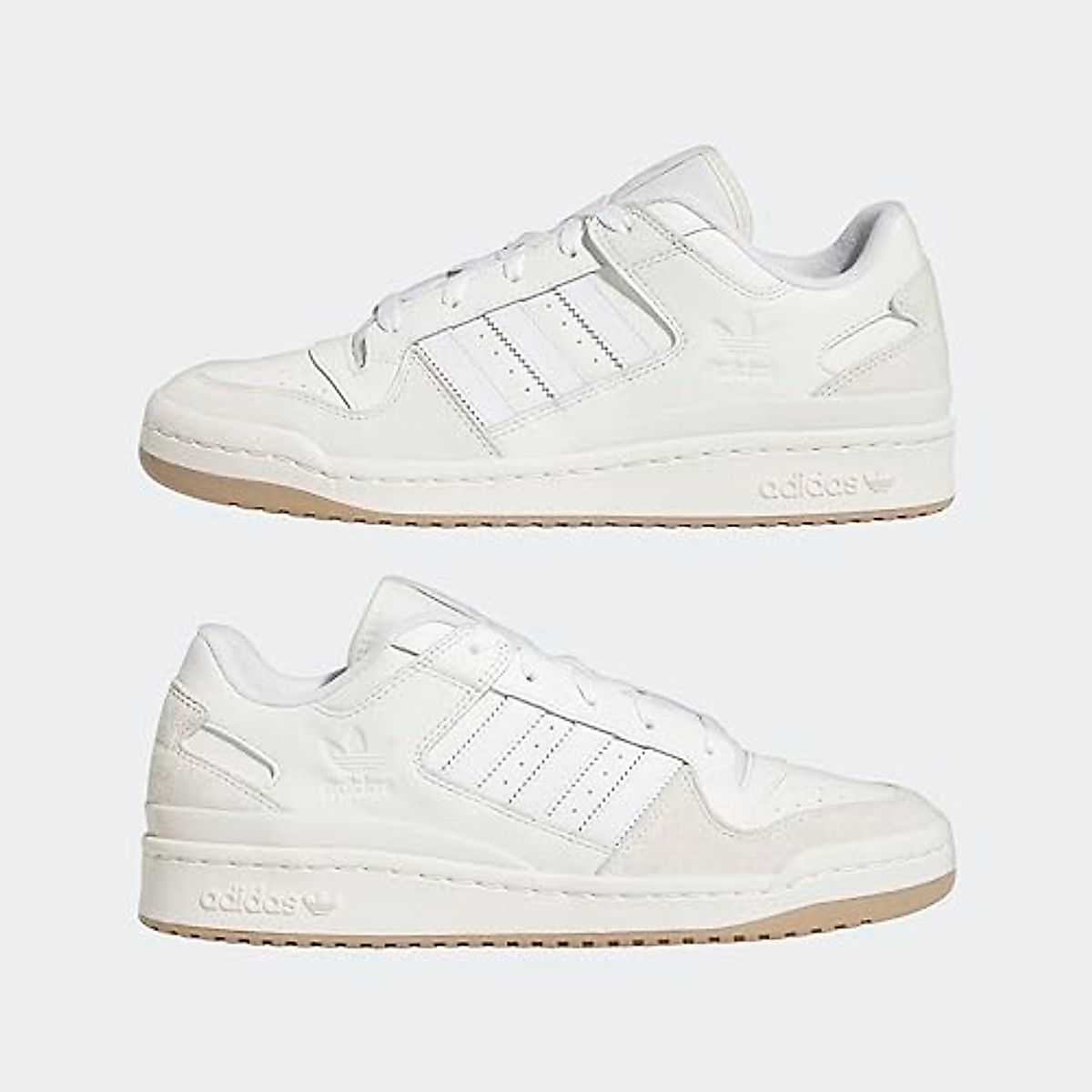 adidas Originals Men's Forum Low Classic Sneaker, Chalk White/Cloud White/White, 9