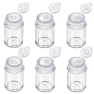 RAYNAG 6 Pieces Mini Empty Loose Powder Bottle Travel Cosmetic Glitter Powder Eye Shadow Powder Box with Sifter and Lids (3 Style)
