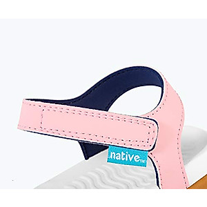 Native Shoes Kids Charley Sandal for Toddlers & Little Kids - EVA Upper Outsole, Contoured Toe Bar Water-Friendly Puddle Shoes - Princess Pink/Shell White/Toffee Brown 7 Toddler M