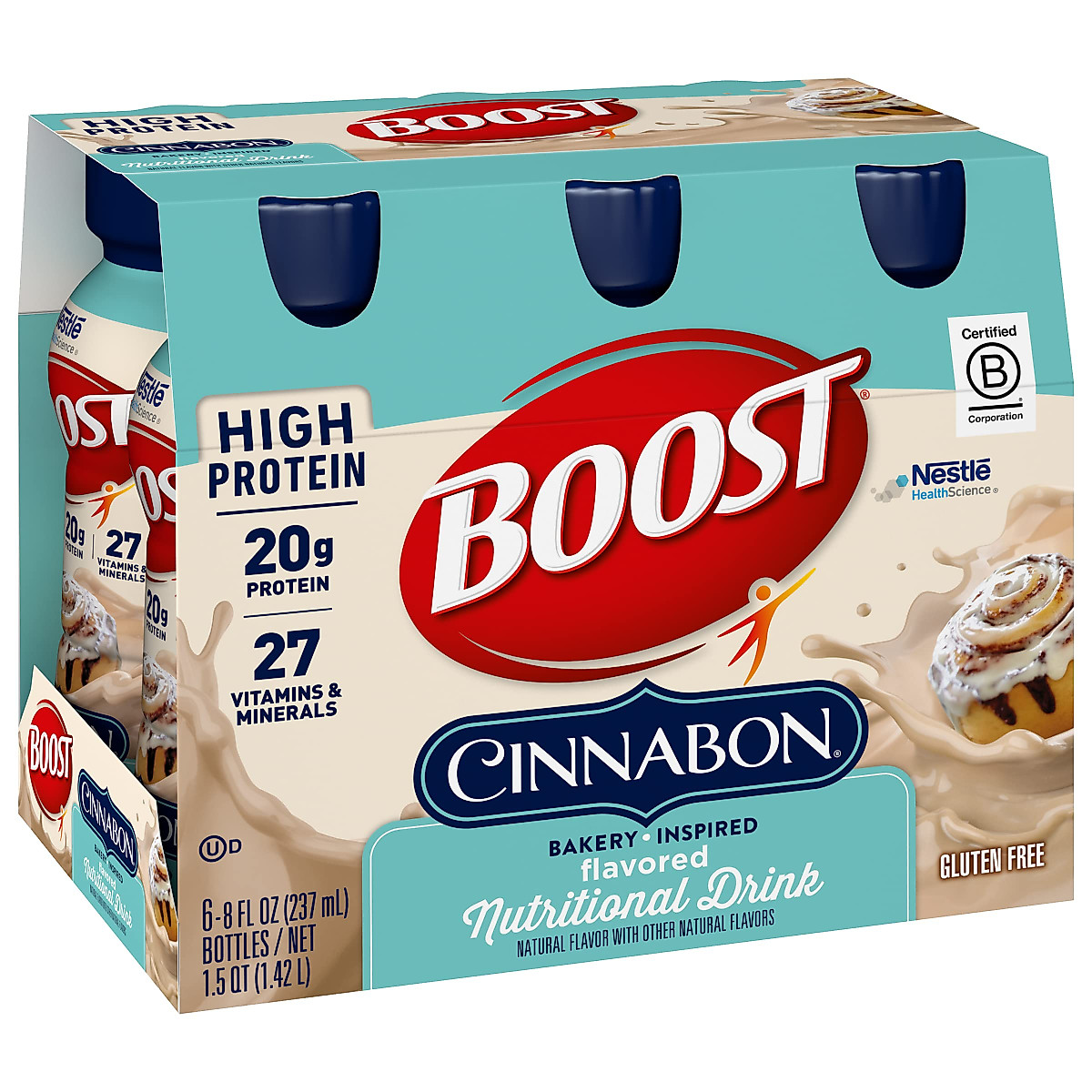 BOOST High Protein Nutritional Drink (Cinnabon, 6 Count (Pack of 1))