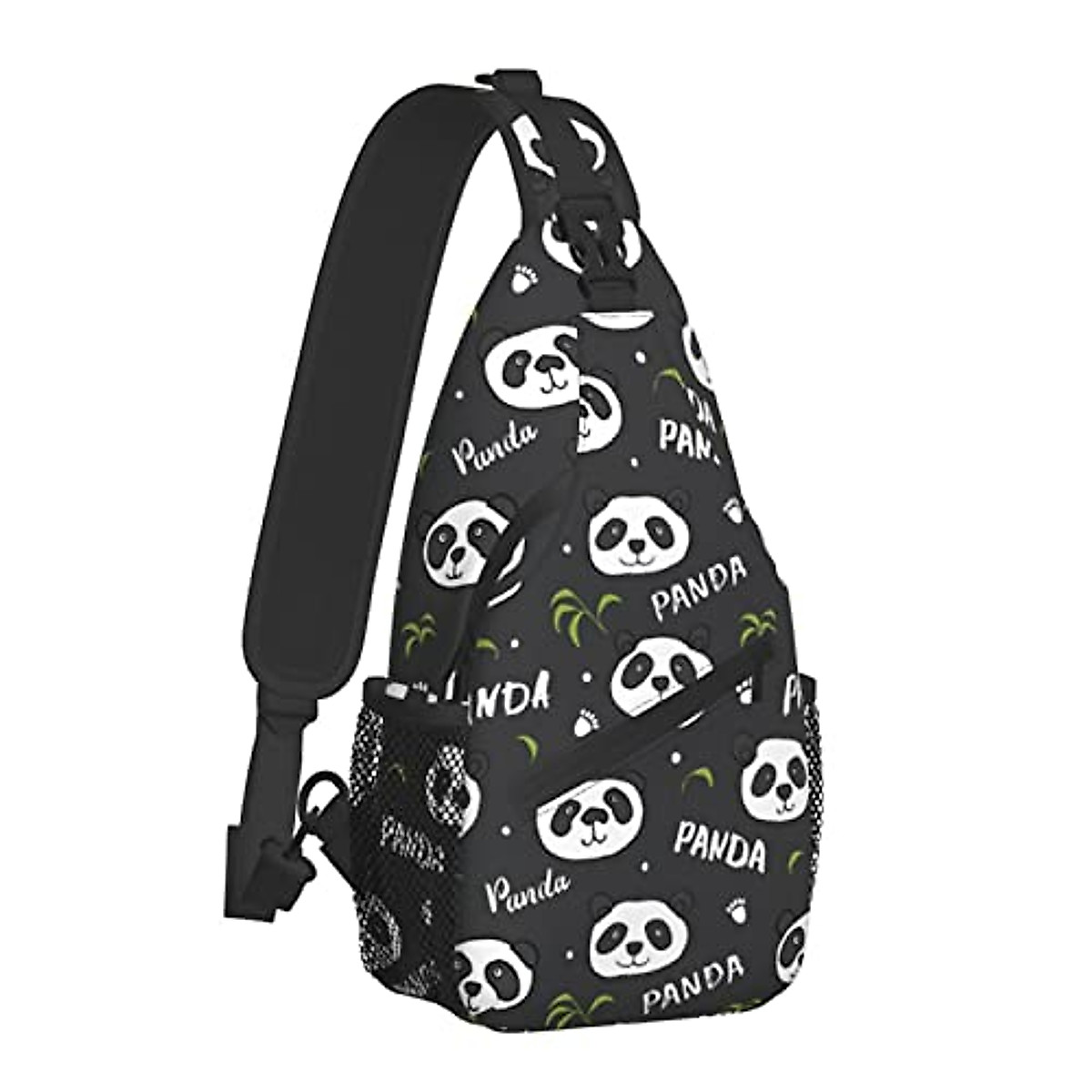 Panda Bear Annimal Crossbody Sling Bag With Adjustable Shoulder Strap Backpack For Hiking Travel Sport Climbing