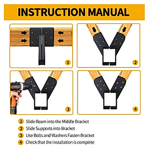 A-Frame Brackets Swing Set Bracket with Mounting Hardware