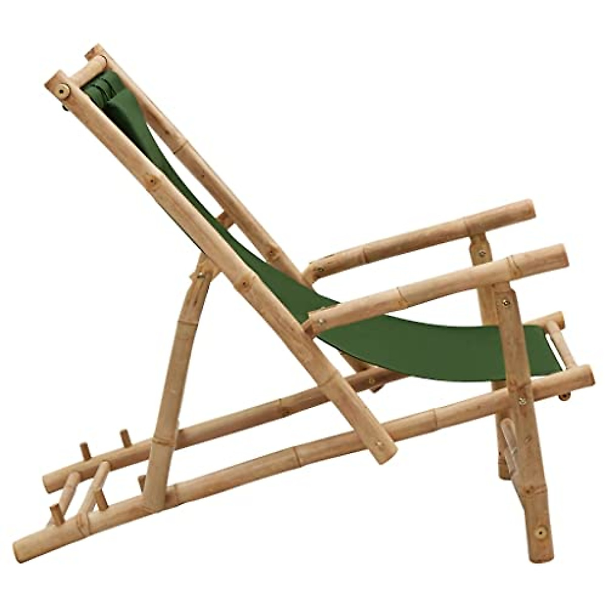 NusGear Deck Chair Bamboo and Canvas Green-7483