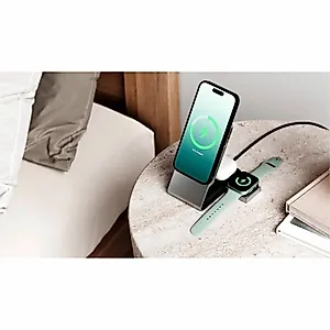 ALOGIC Matrix 3-in-1 Universal Magnetic Charging Dock with Apple Watch Charger for iPhone 15 Pro Max, 15 Pro, 15 Plus, 15, 14,13, 12, Apple Watch, Airpods Pro for Apple Devices - Black