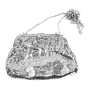 Frewahmesh Evening Clutch Small Brass Metal Mesh Purse Party Bridal Prom