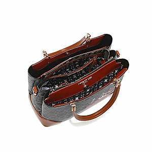 Nicole Lee Small World Satchel (SMALL WORLD (BLACK))