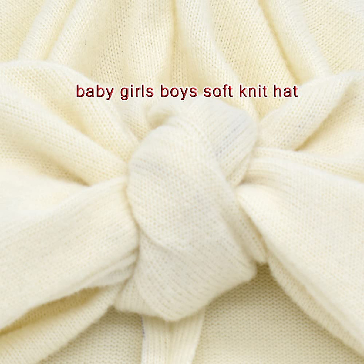 Asufegucd Baby Turban Hats Turban Bow Knot Baby Infant Beanie Baby Girl Soft Knit Toddler Cap (ASXDL20211227)