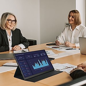 HUIISUOC Portable Monitor 17.3 Inch Ultra Slim Portable Monitor for Computer Display Full HD 1080P IPS Screen 178°Full View. USB C Monitor with HDMI for Laptop/Computer/Smart Phone/Xbox/PS4
